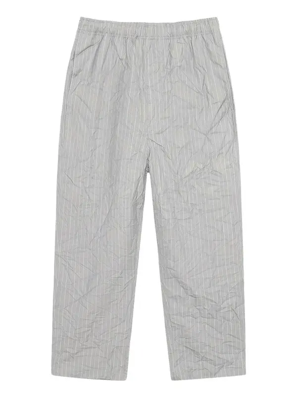 StÜssy Wrinkled Stripe Beach Pant - Grey