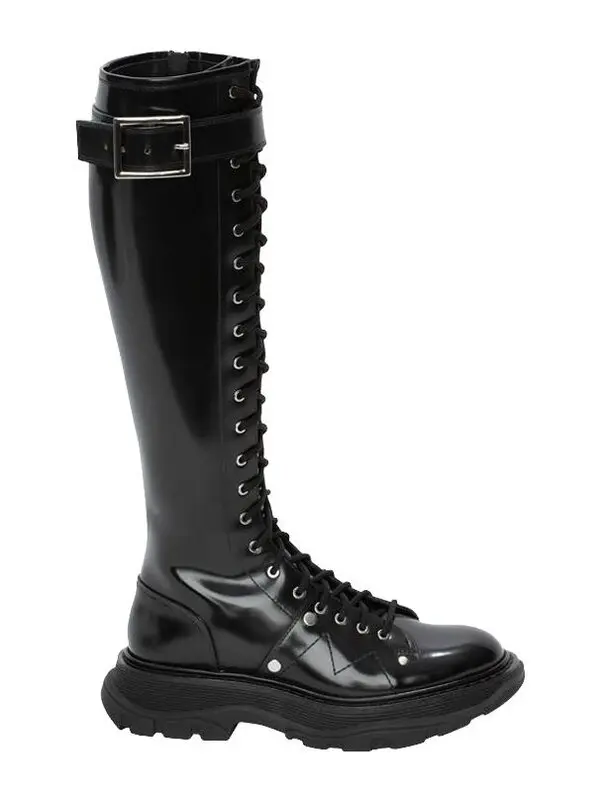 Alexander McQueen Tread Lace-up Boots - Black