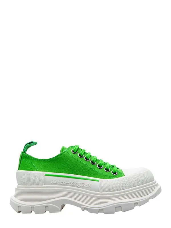 Alexander McQueen Tread Slick Lace-up Sneakers - Green