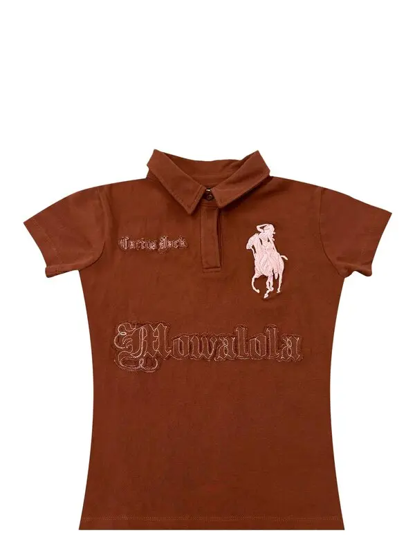 TRAVIS SCOTT X Mowalola Houston Polo - Brown