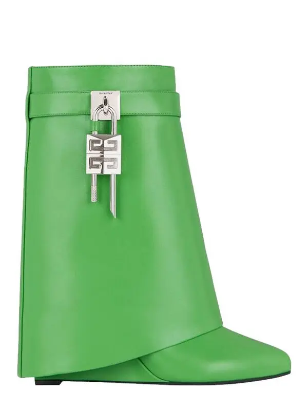 Givenchy Shark Lock Biker Ankle Boot - Green