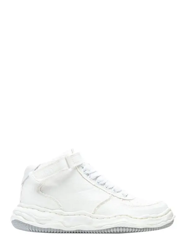 Mihara Yasuhiro Wayne Og Sole Washed Canvas High Sneakers - White
