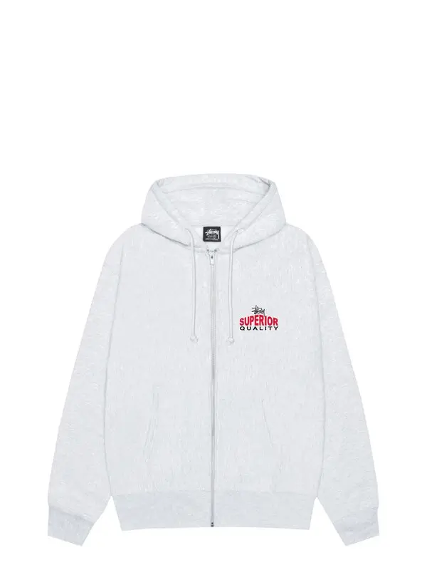 StÜssy Superior Quality Zip Hoodie - Grey