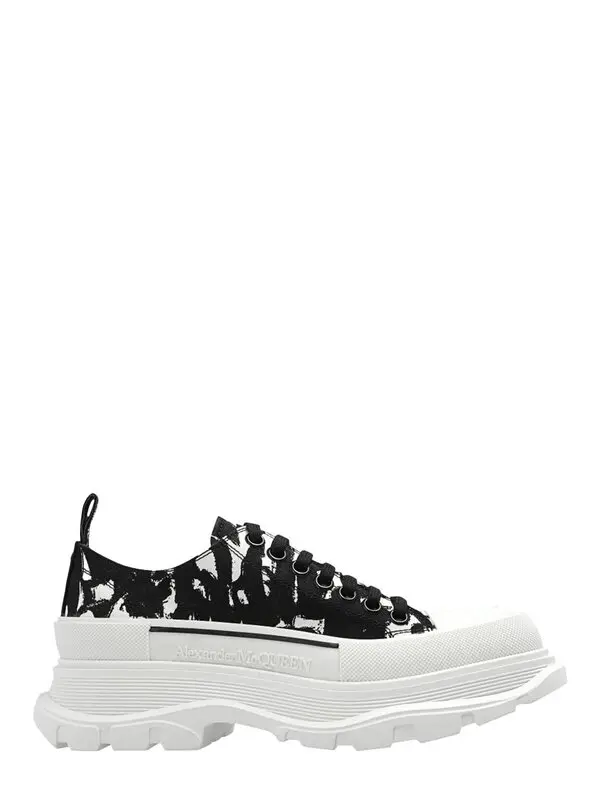 Alexander McQueen Tread Slick Low Lace Up Sneakers - White