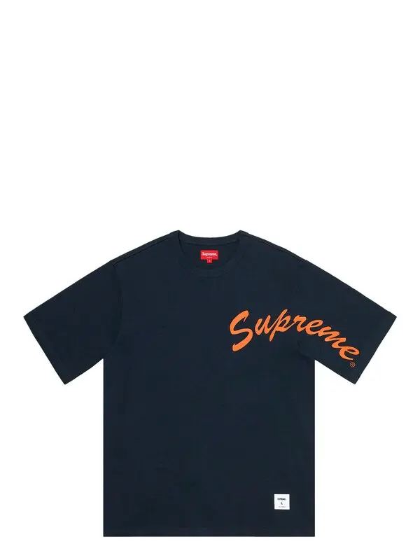 Supreme Shoulder Arc Short-sleeve Top - Blue