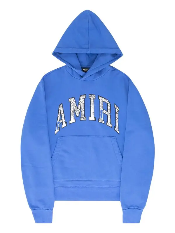 Amiri Bandana Appliqué Hoodie - Blue