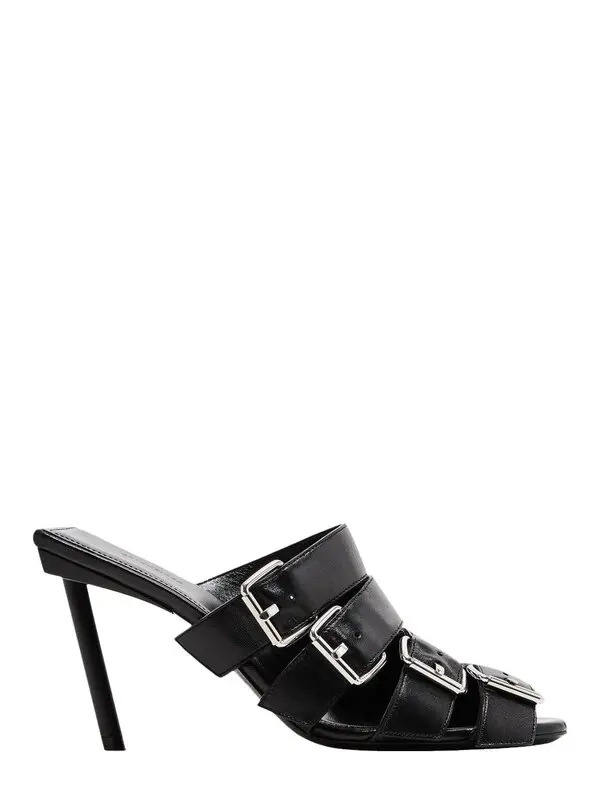 Balenciaga Buckle Strap Sandal - Black