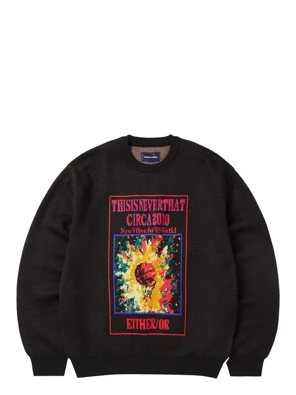 THISISNEVERTHAT Basketball Hoop Knit Sweater - Black