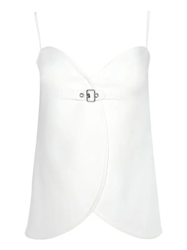 COURREGES Ellipse Twill Top - White