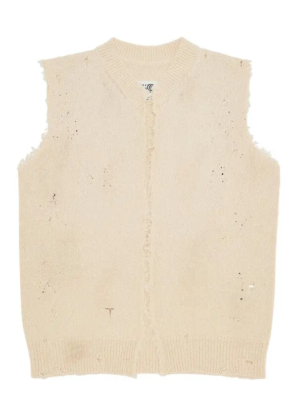 MAISON MARGIELA Knit Gilet - Cream