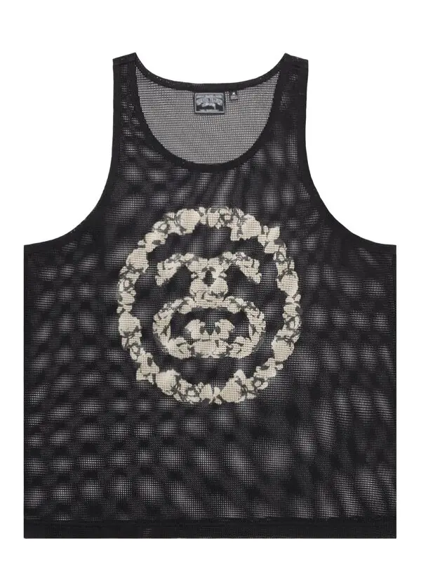 StÜssy X Denim Tears Mesh Tank - Black
