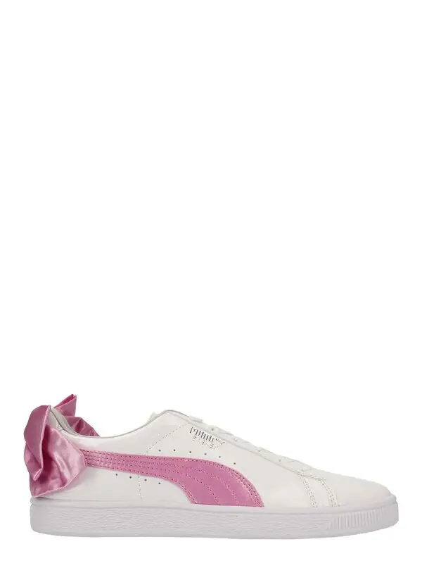 PUMA Basket Bow Patent Sneakers - White