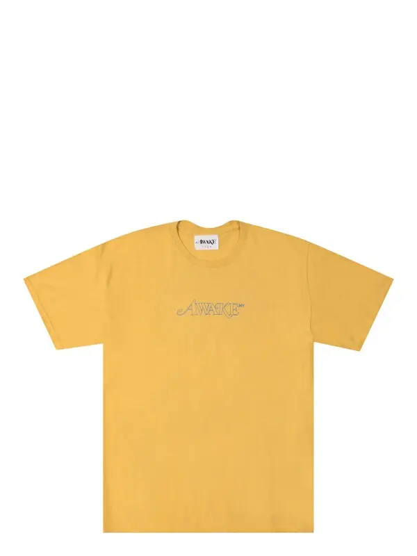 AWAKE NY Classic Outline Logo Short-sleeve Tee - Yellow