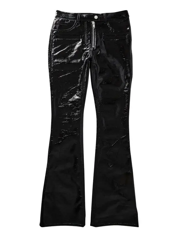 COURREGES Vinyl Zipped Pants - Black