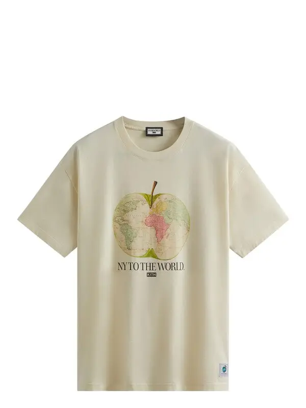 Kith New York To The World Apple Tee - Cream