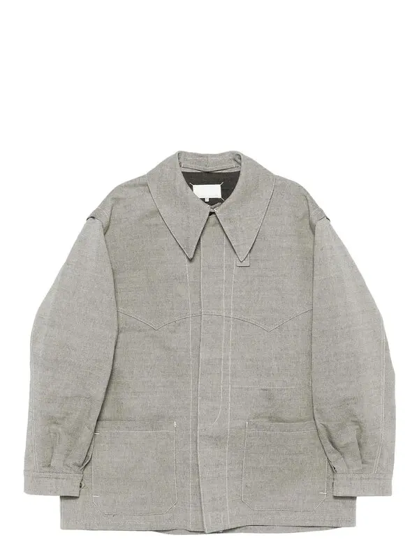 MAISON MARGIELA Oversized Twill Jacket - Grey