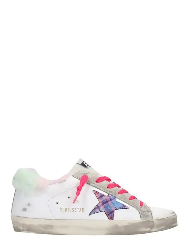 GOLDEN GOOSE Superstar Tartan Sneakers - White
