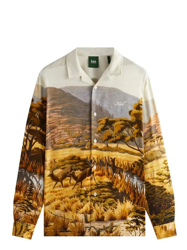 Kith For Amnh Landscape Camp Collar Shirt - White