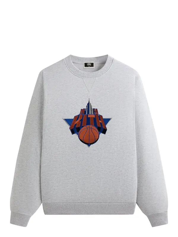 Kith For The New York Knicks Vintage Nelson Crewneck - Grey