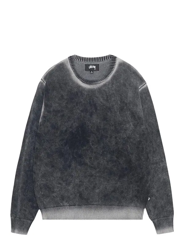 StÜssy Faded Knit Crew - Black