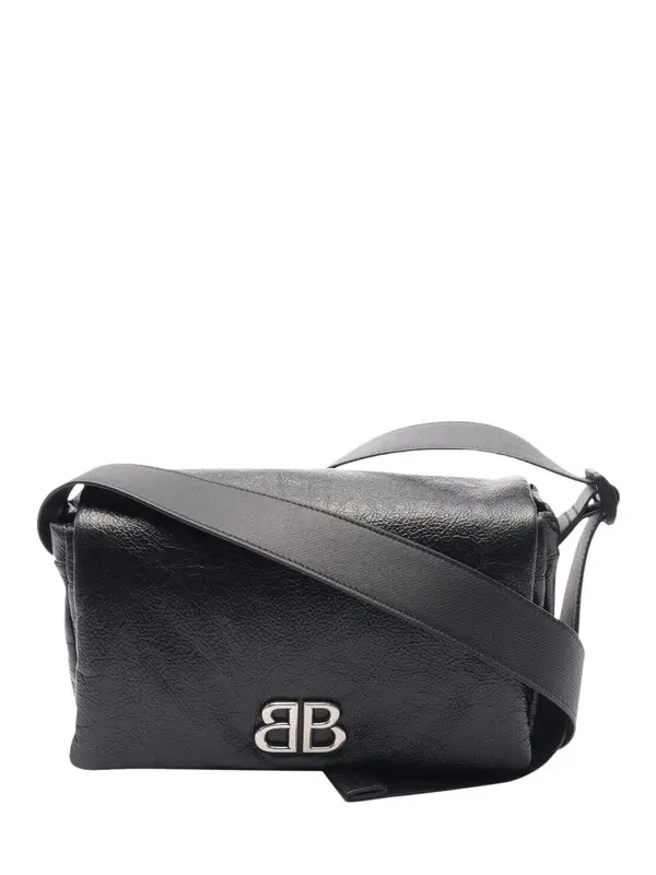 Balenciaga Monaco Flap Messenger Bag - Black