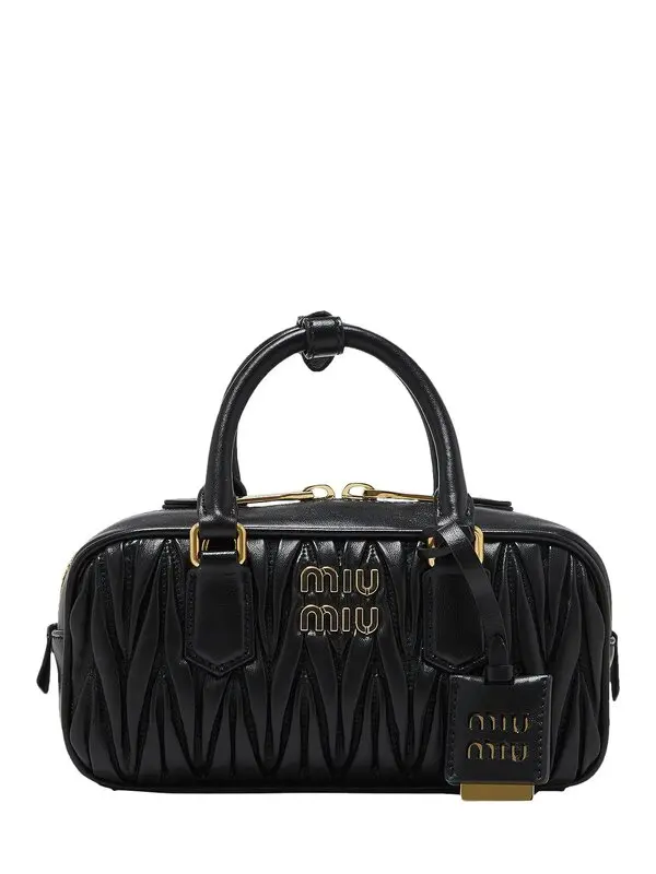 Miu Miu Arcadie Matelasse Nappa Bag - Black
