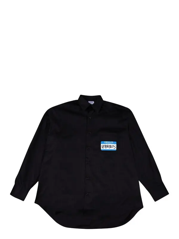 Vetements My Name Is Shirt - Black