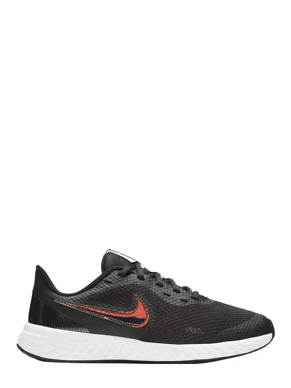 Nike Revolution 5 Power Gs Iridescent Swoosh Sneakers - Black