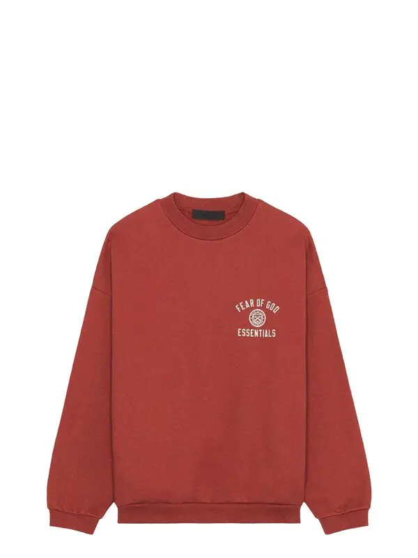 Fear Of God Fleece Crewneck - Red