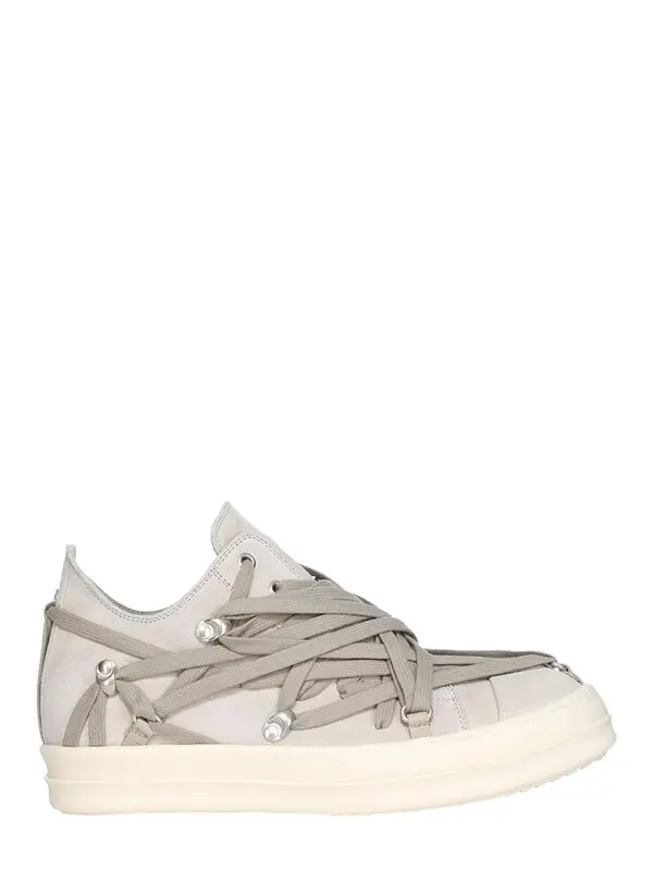 Rick Owens Hollywood Megalaced Low Sneakers - Grey