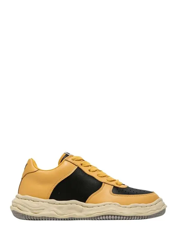 Mihara Yasuhiro Wayne Og Sole Vintage Leather Low Sneakers - Yellow