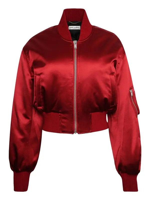 Saint Laurent Bomber Jacket - Red