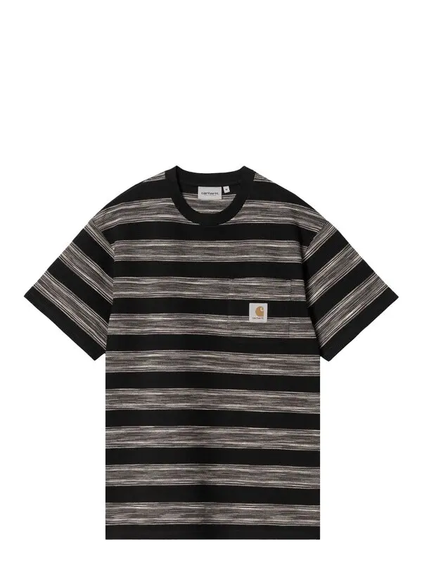 Carhartt Work In Progress Short-sleeve Dodson Pocket T-shirt Stripe - Black