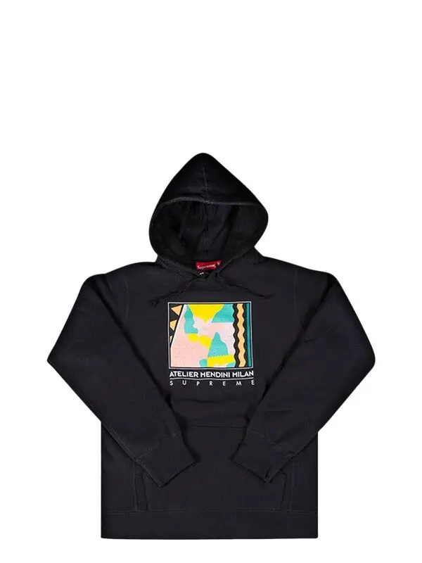 Supreme X Mendini Hooded Sweatshirt - Black