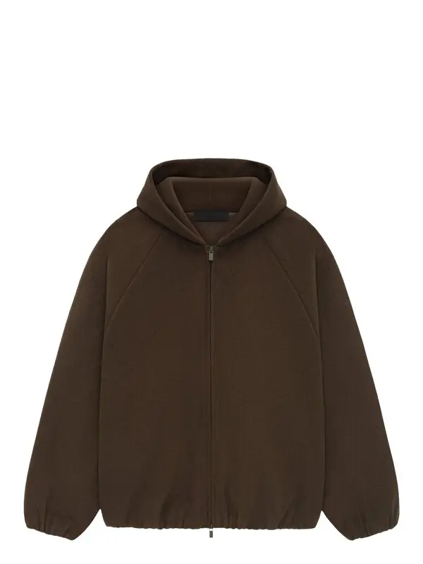 Fear Of God Brushed Hooded Bomber Jacket - Brown