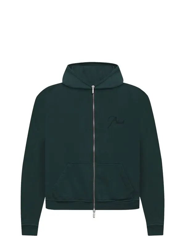 Rhude Full Zip Hoodie - Green