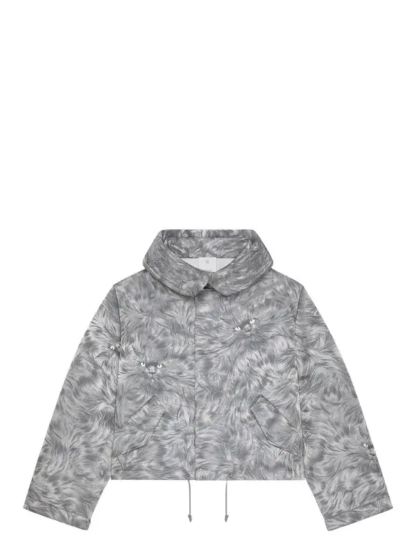 Givenchy Jacquard Short Parka - Grey