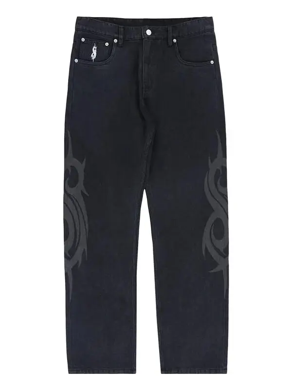 PLEASURES X Slipknot 5 Pocket Pants - Black