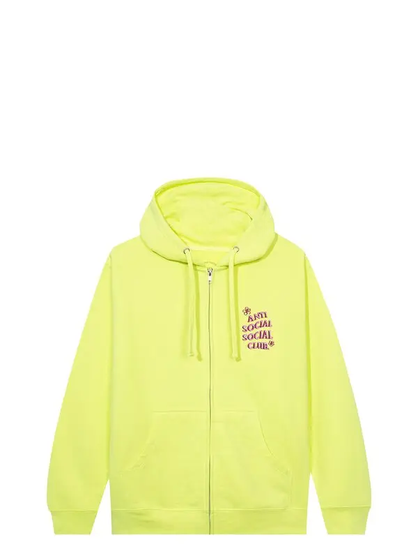 ANTI SOCIAL SOCIAL CLUB Coral Crush Zip Hoodie - Yellow