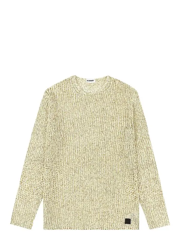 JIL SANDER Open Knit Sweater - Yellow