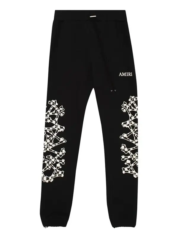 Amiri Checkered Bones Sweatpant - Black