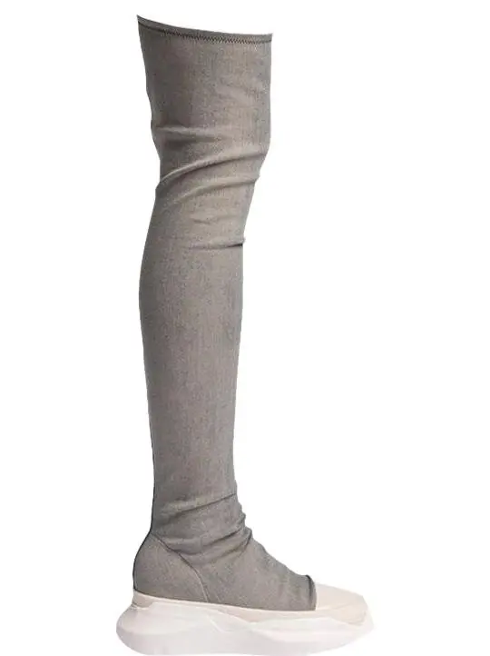 Rick Owens Abstract Stockings Boot - Grey
