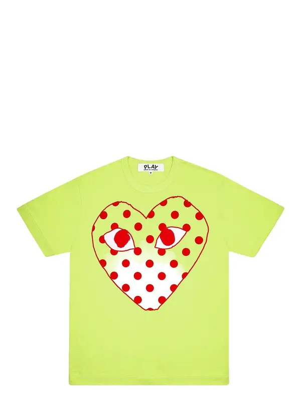 Play Comme Des Garcon Dot Heart T-shirt - Green
