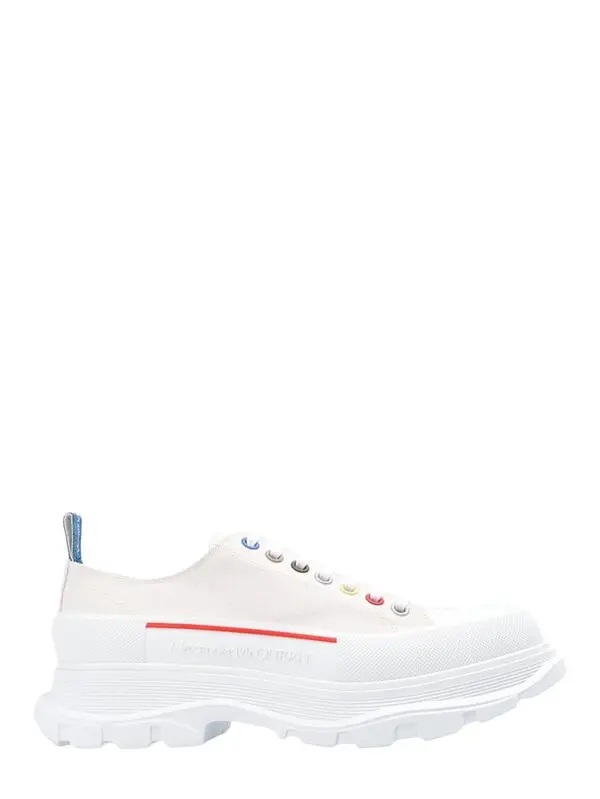 Alexander McQueen Tread Slick Lace Up Sneakers - White