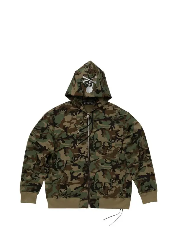 MASTERMIND WORLD Camo Zip-up Hoodie - Brown