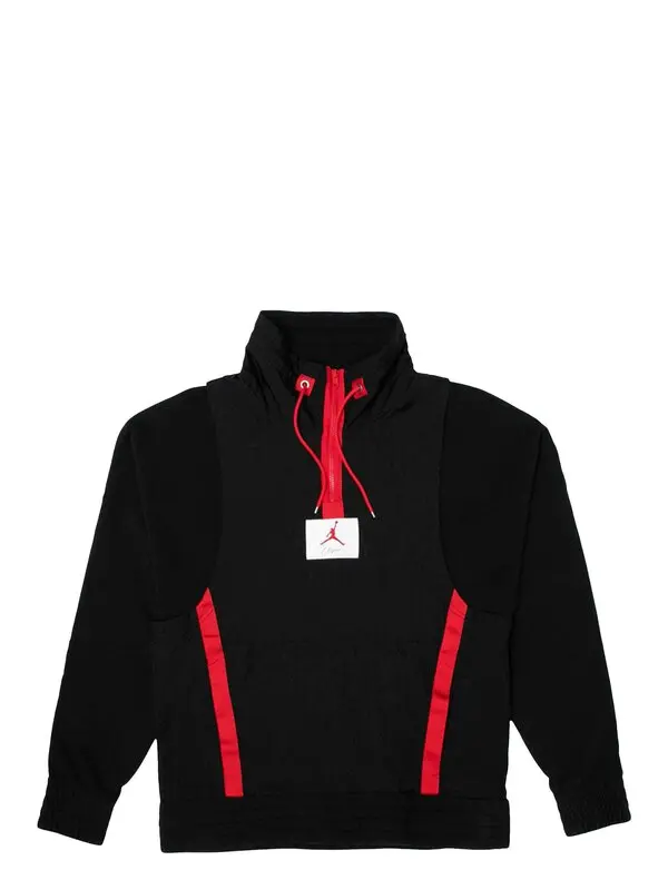 JORDAN X Union Nrg Vault Aj Flight Half Zip Jacket - Black