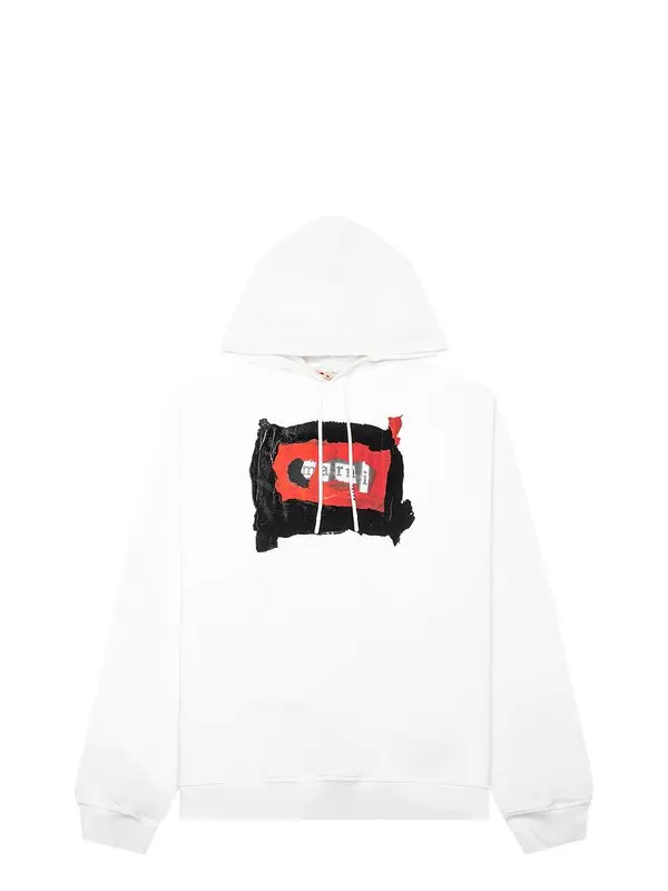Marni Logo Printed Hoodie - White