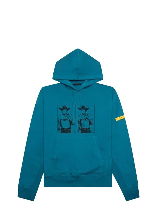 Helmut Lang Scribble Logo Hoodie - Blue