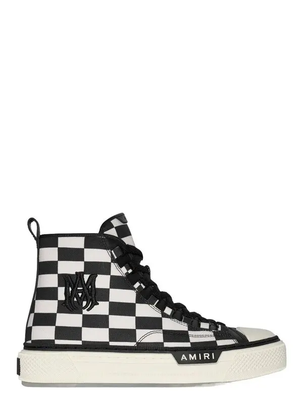 Amiri Court High Checkerboard - White