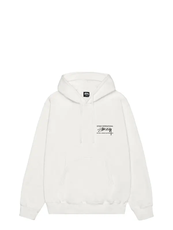 StÜssy Smooth International Pigment Dyed Hoodie - Cream